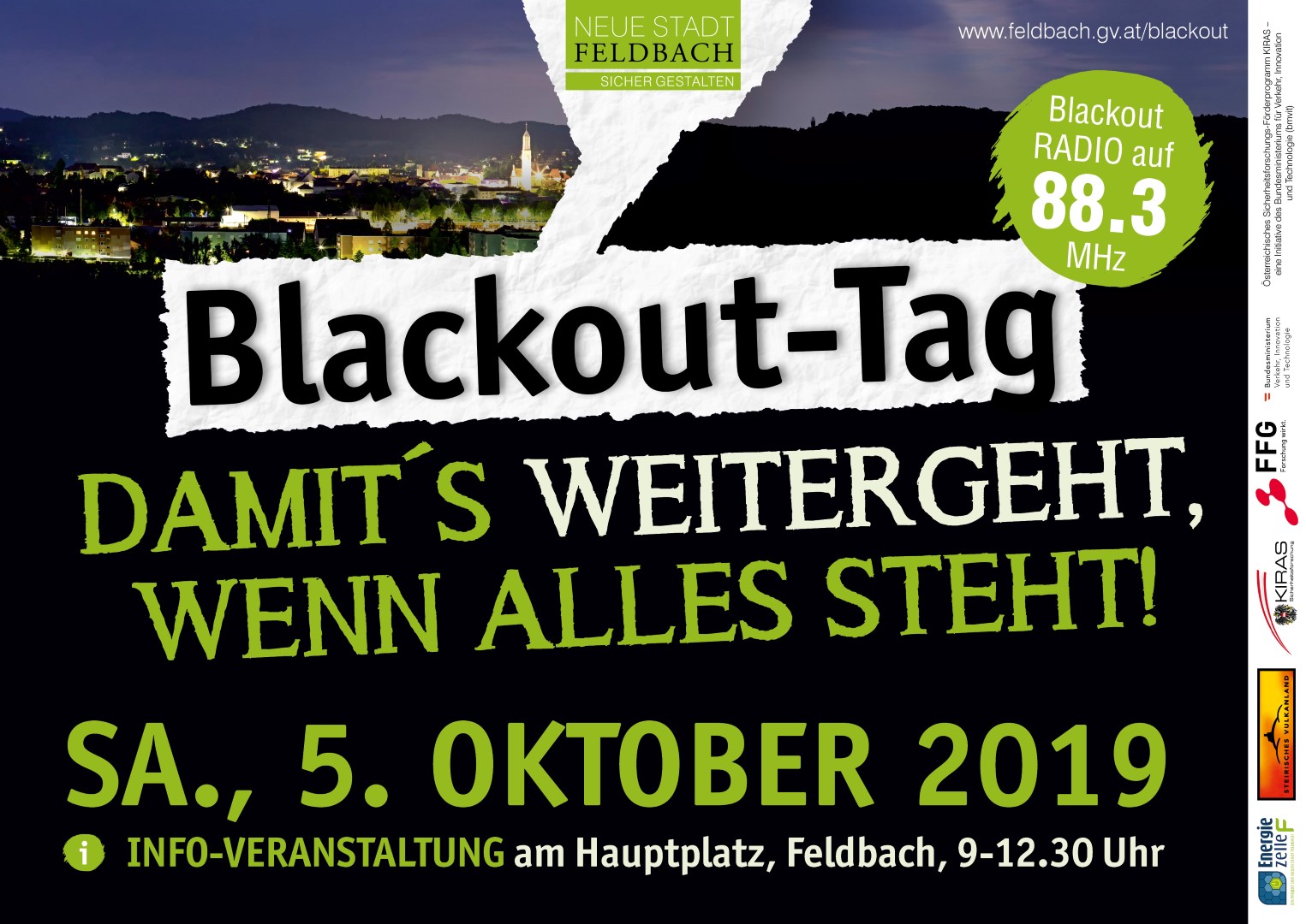 Blackout-Tag "Damit's weitergeht, wenn alles steht!", Sa., 5. Oktober ...